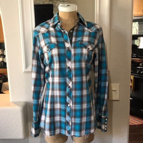 Roper | Tops | Roper Wear The West Western Shirt Snap Front Sz Medium ...